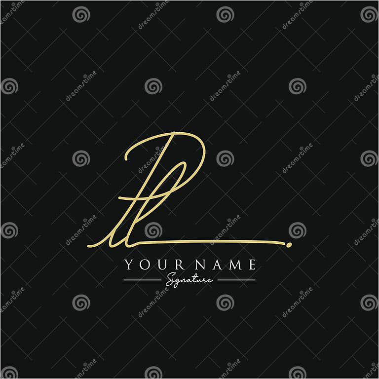 Letter PL Signature Logo Template Vector Stock Vector - Illustration of ...