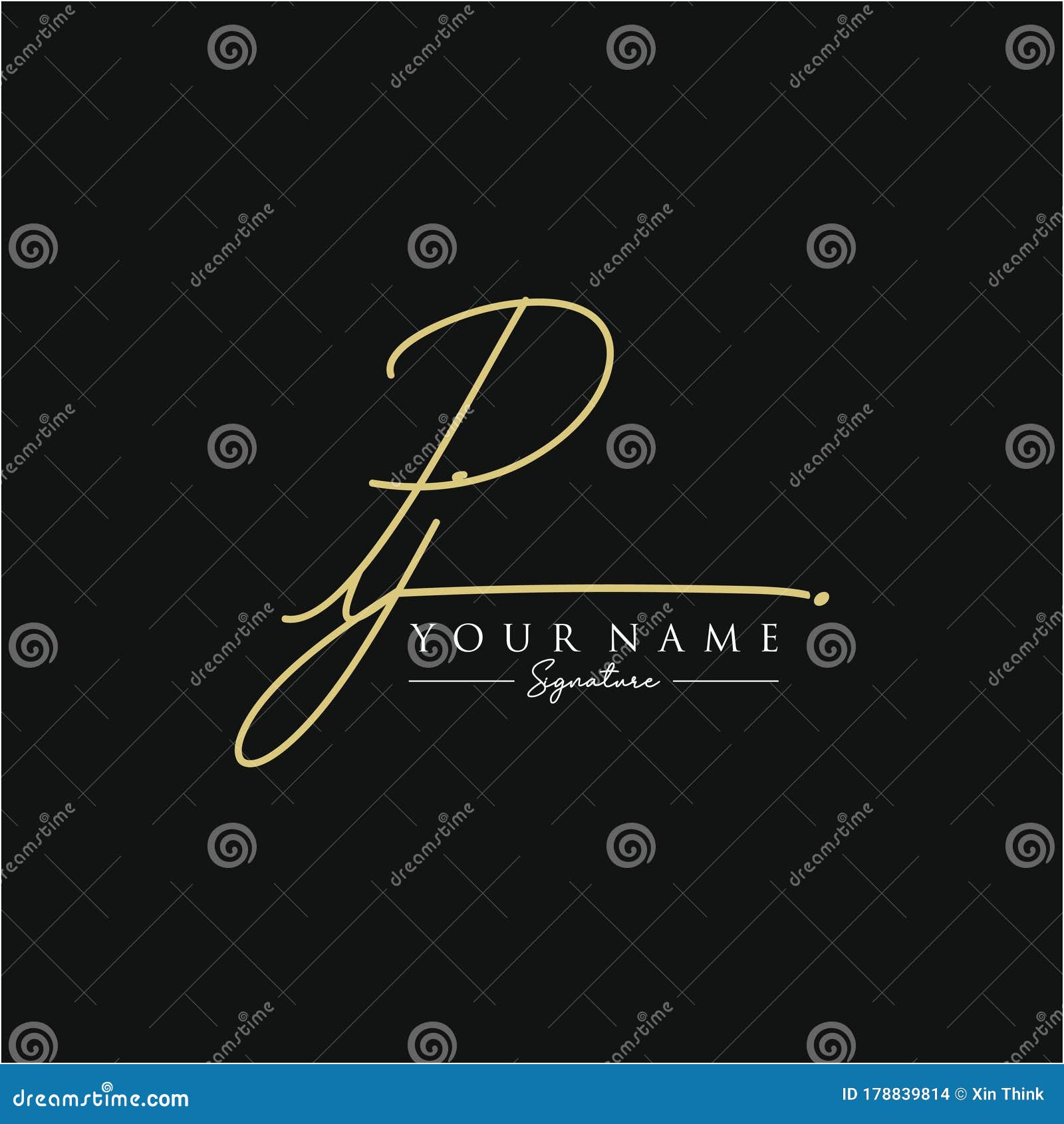Letter PJ Signature Logo Template Vector Stock Vector - Illustration of ...