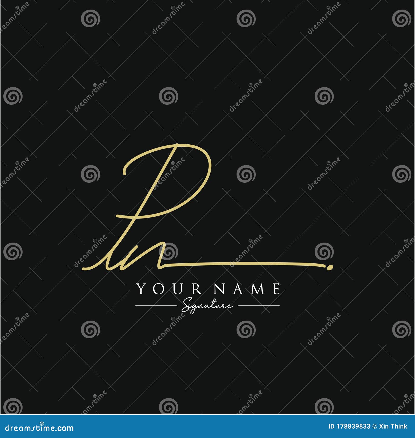 Letter PN Signature Logo Template Vector Stock Vector - Illustration of ...
