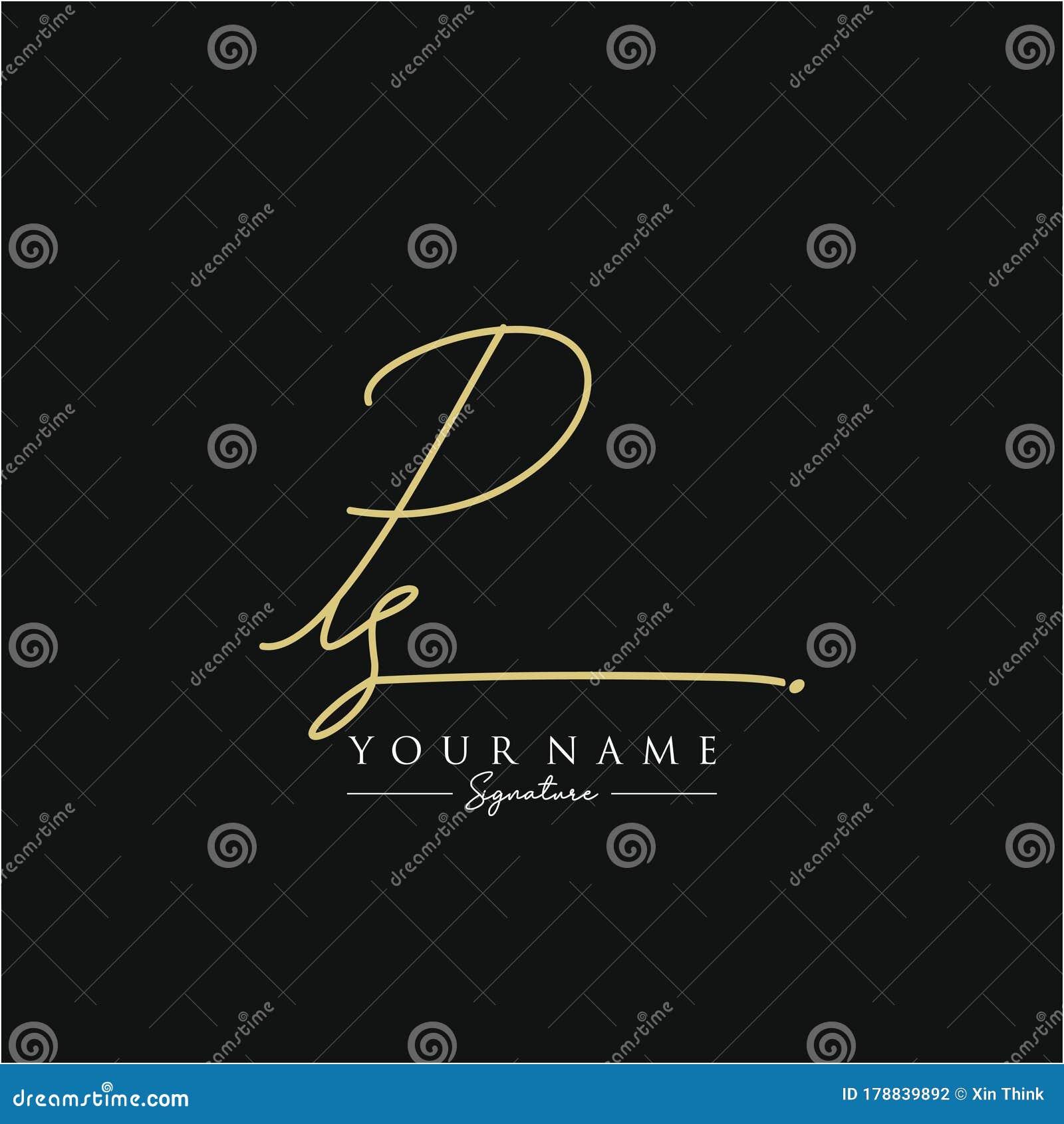 Letter PS Signature Logo Template Vector Stock Vector - Illustration of ...