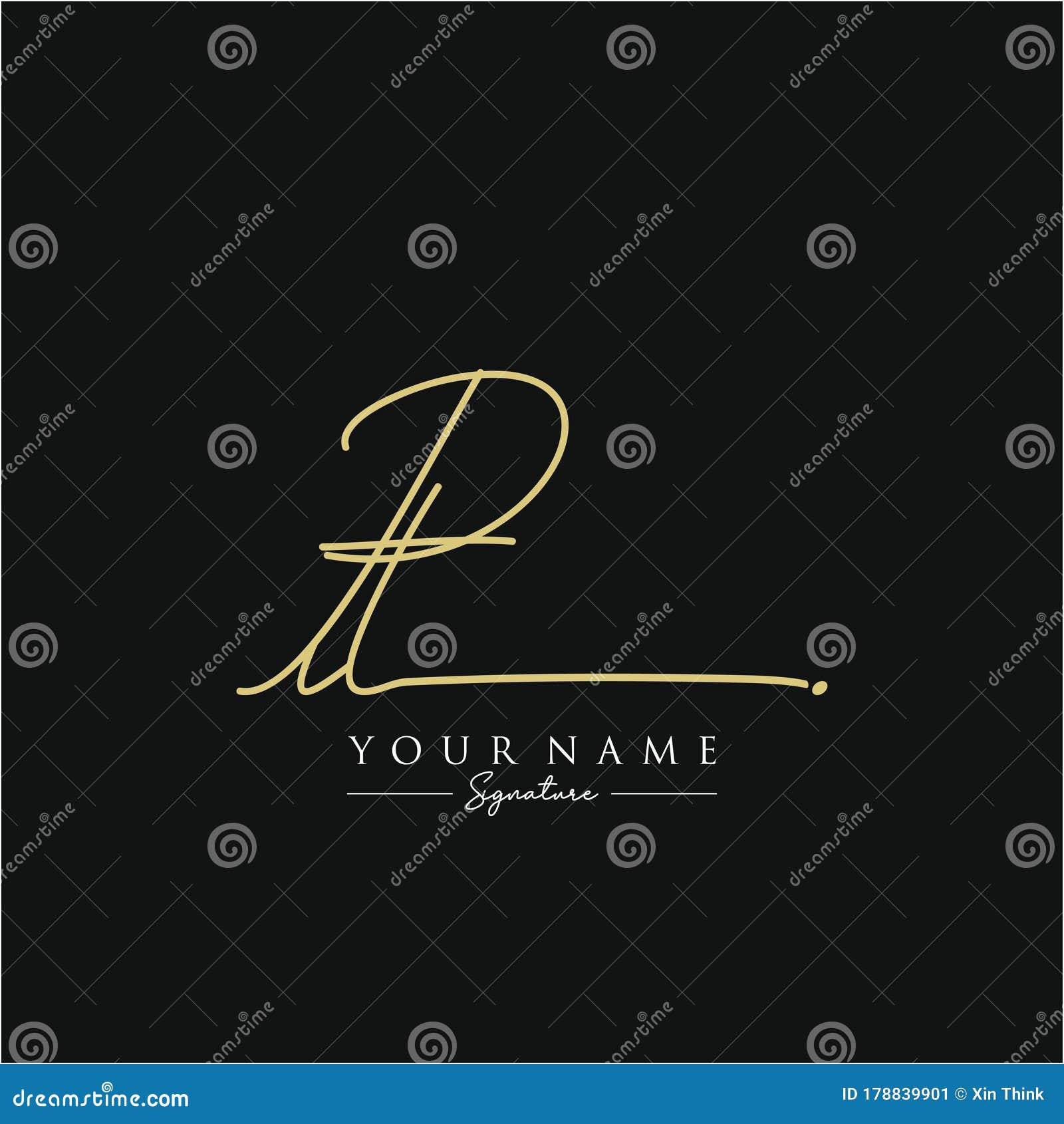Letter PT Signature Logo Template Vector Stock Vector - Illustration of ...