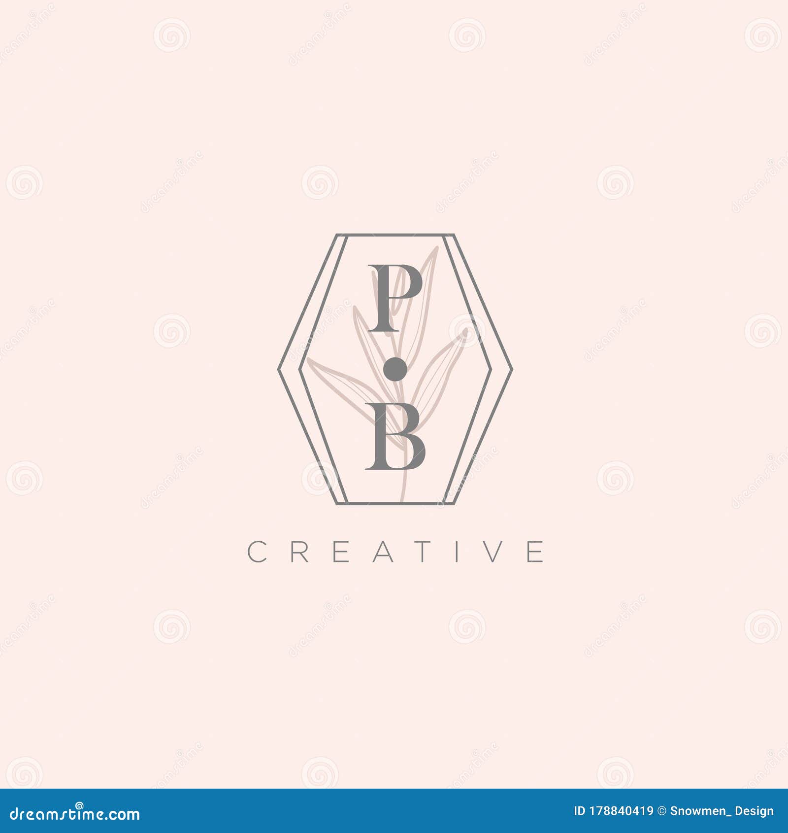 PB Beauty Vector Initial Logo, Wedding, Fashion, Jewerly, Boutique ...