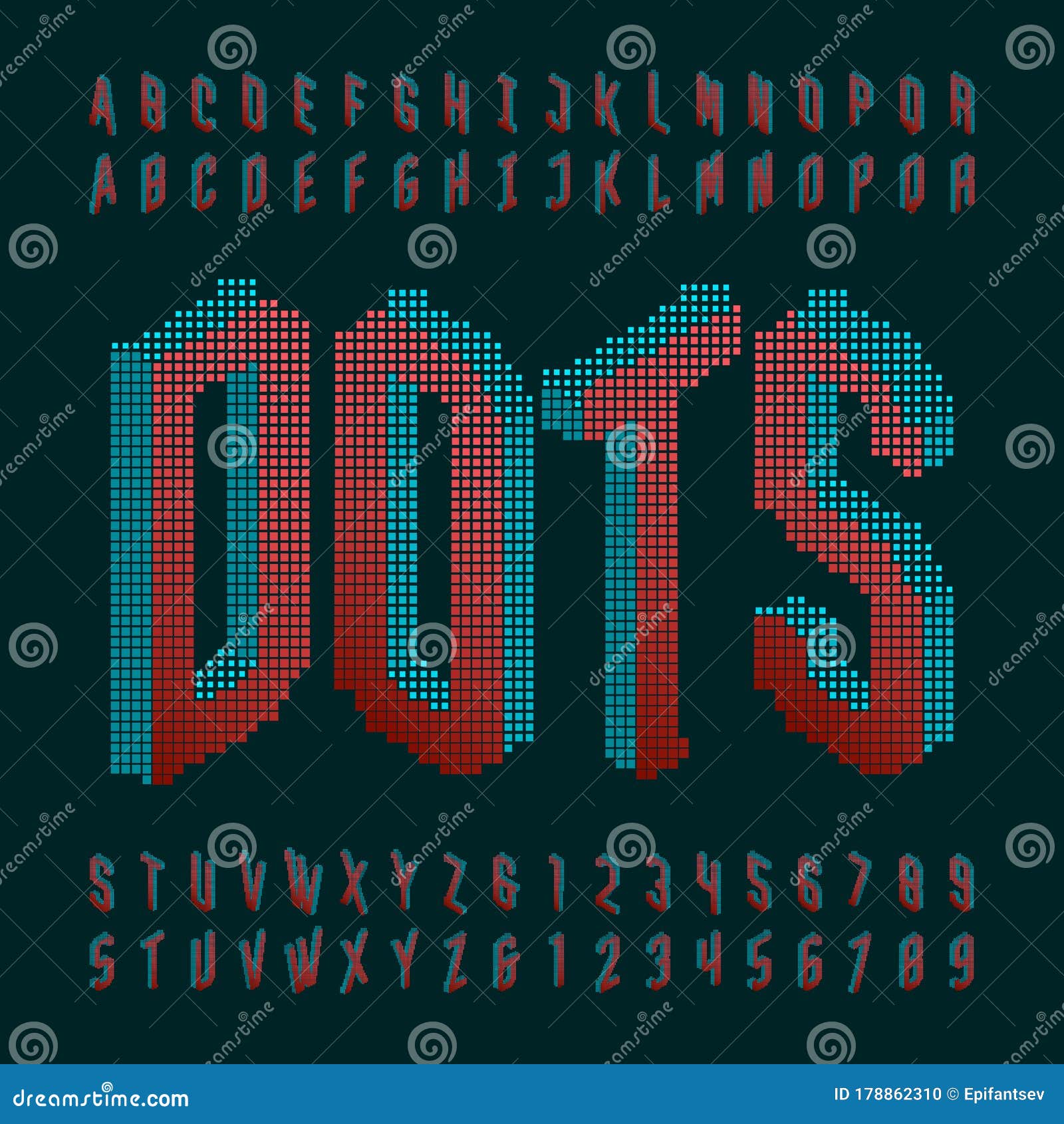Isometric Pixel Font, Vector Letters, Alphabet | CartoonDealer.com ... Isometric Pixel Font, Vector Letters, Alphabet | CartoonDealer.com ...