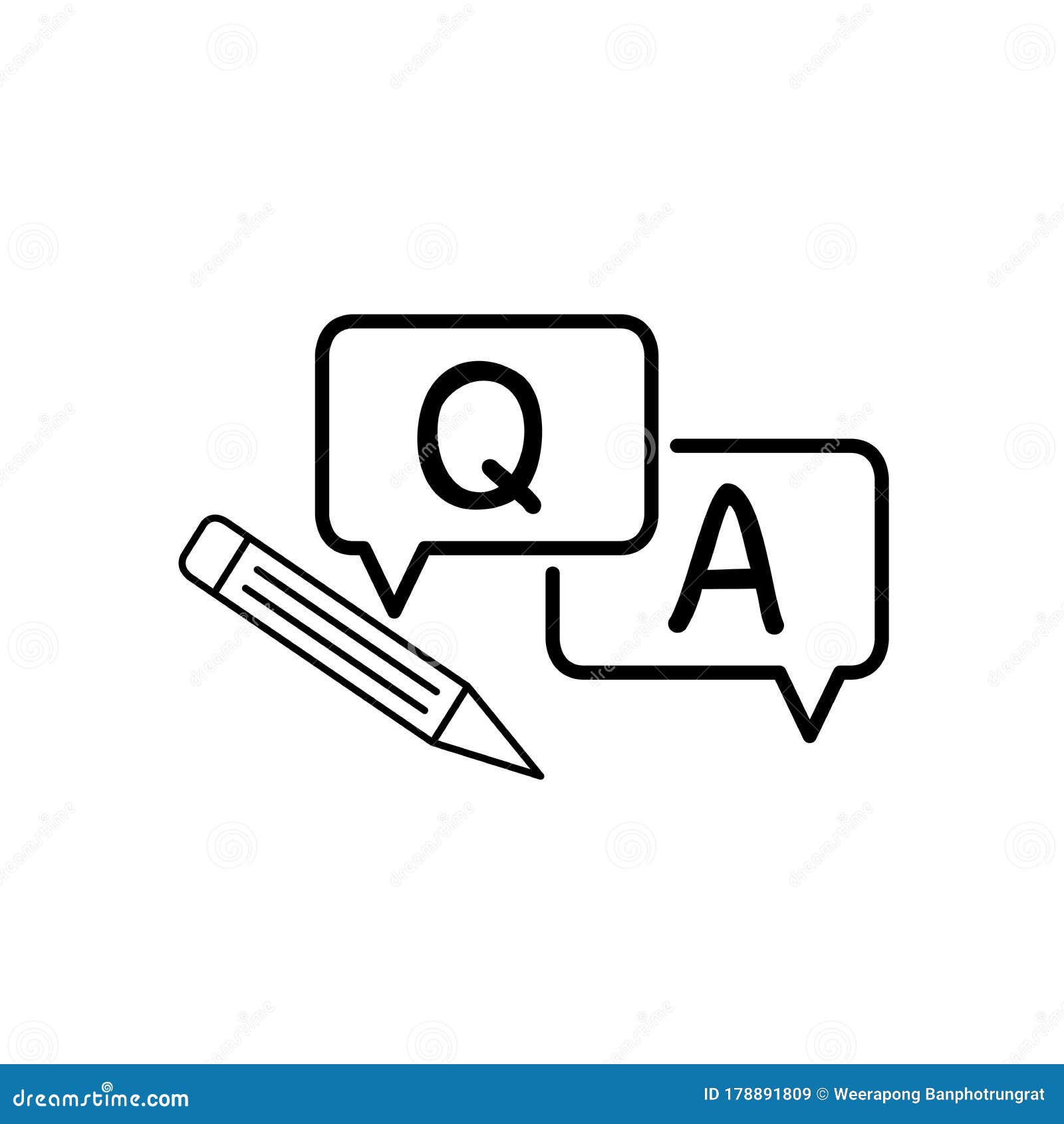 Answer and Question Icon for Asking Stock Vector - Illustration of ...