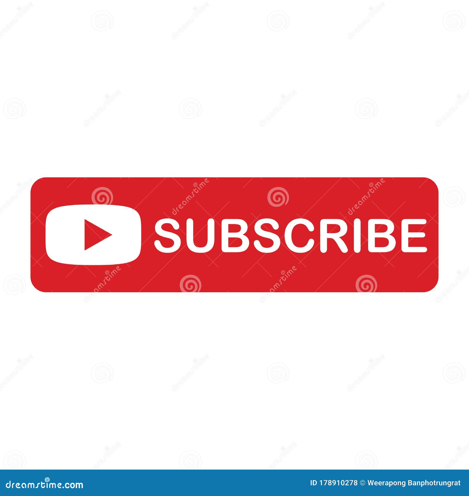 Red Subscribe Button Icons With Ring Symbol. Subscribe To Channel For ...