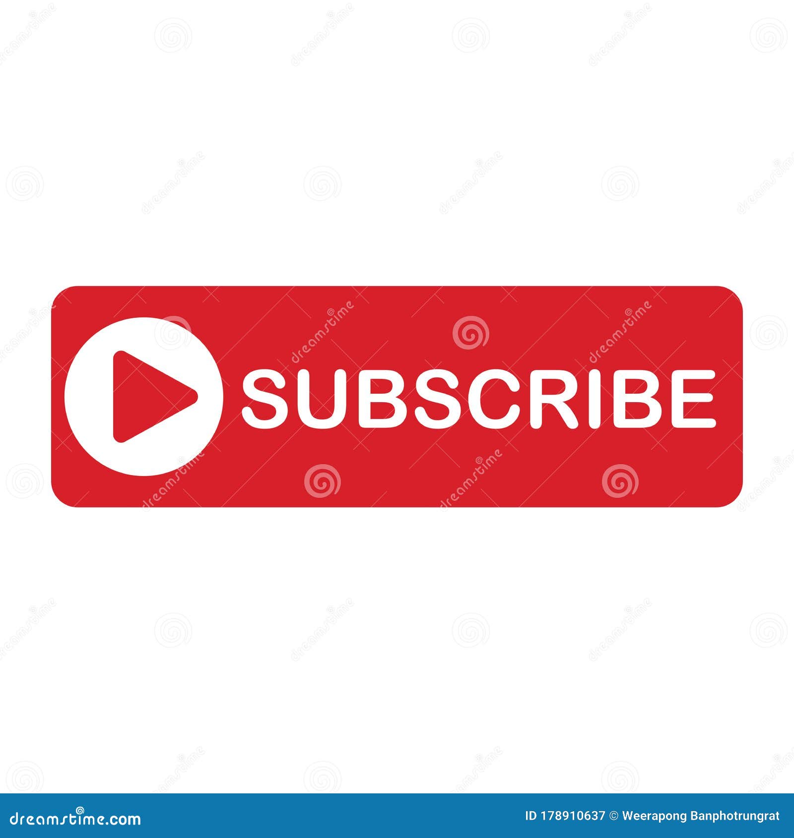 The Subscribe Button on Youtube Stock Vector - Illustration of pointer ...
