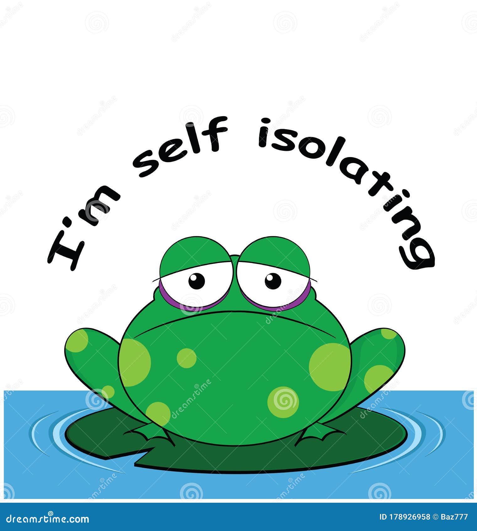 Coronavirus COVID 19 Self Isolating Frog Stock Illustration ...
