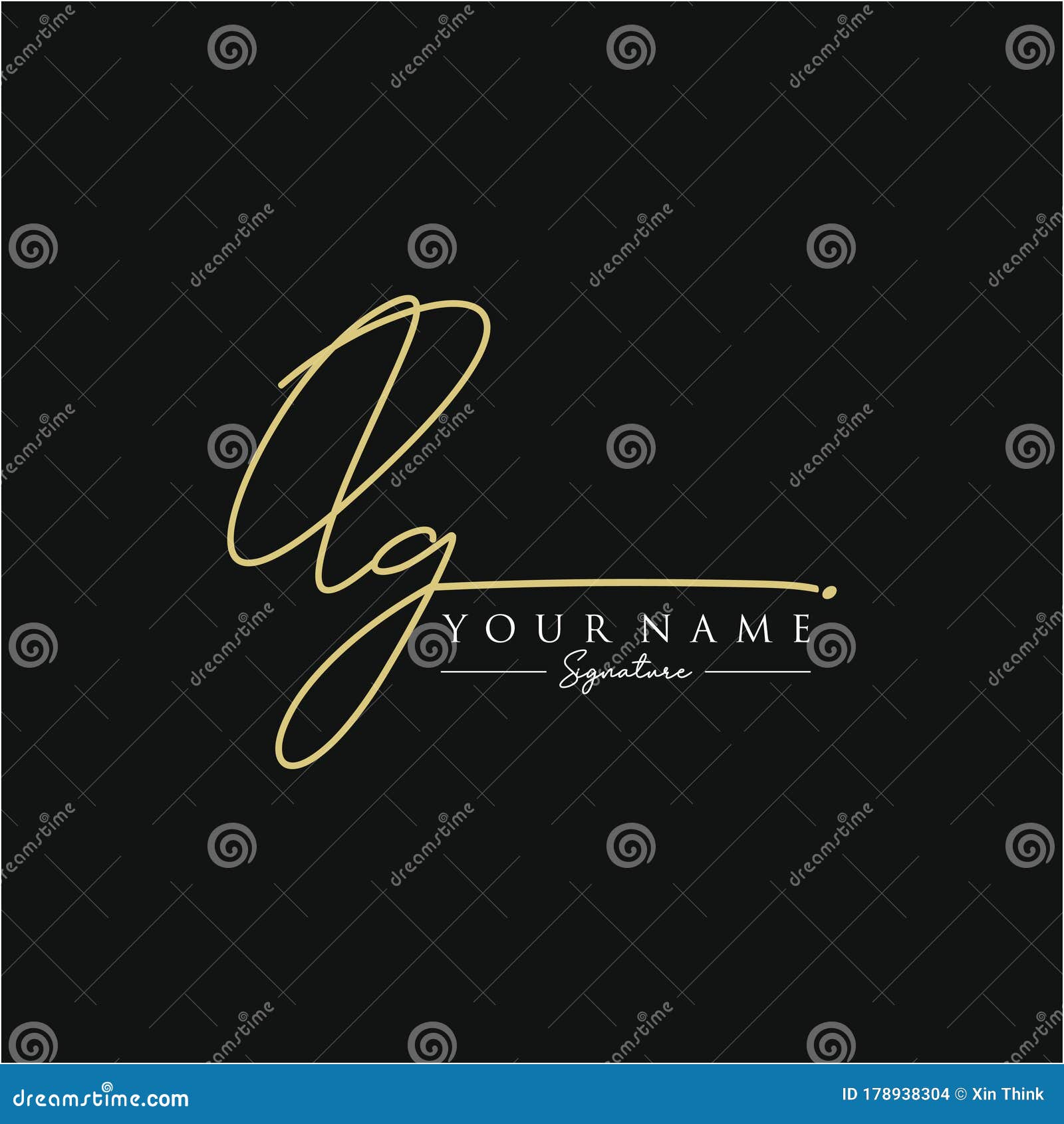Letter QG Signature Logo Template Vector Stock Vector - Illustration of ...