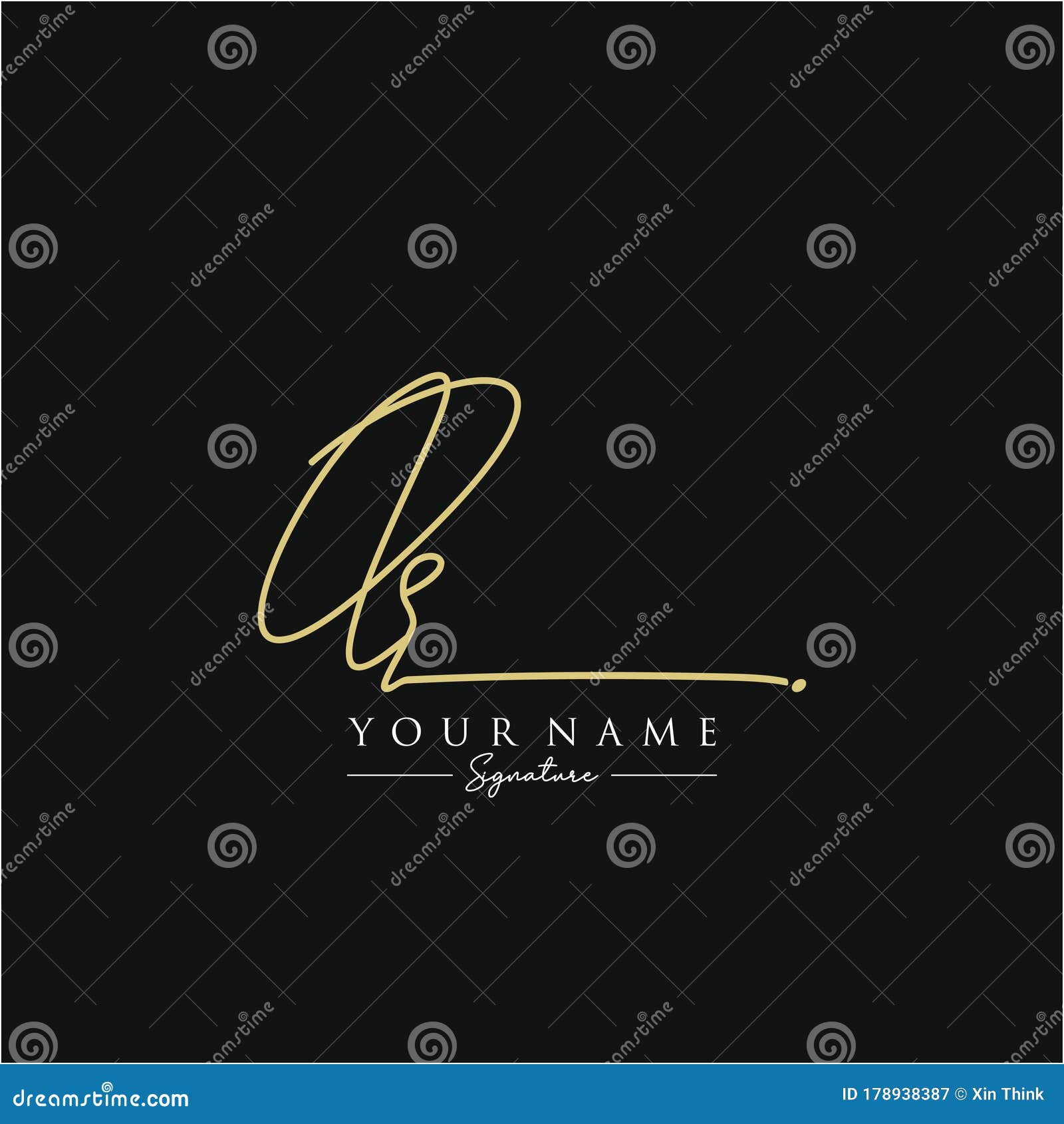 Letter QR Signature Logo Template Vector Stock Vector - Illustration of ...