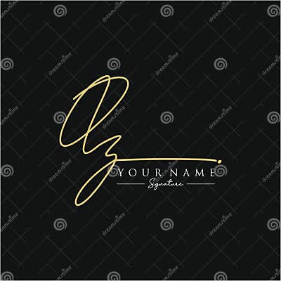 Letter QZ Signature Logo Template Vector Stock Vector - Illustration of ...