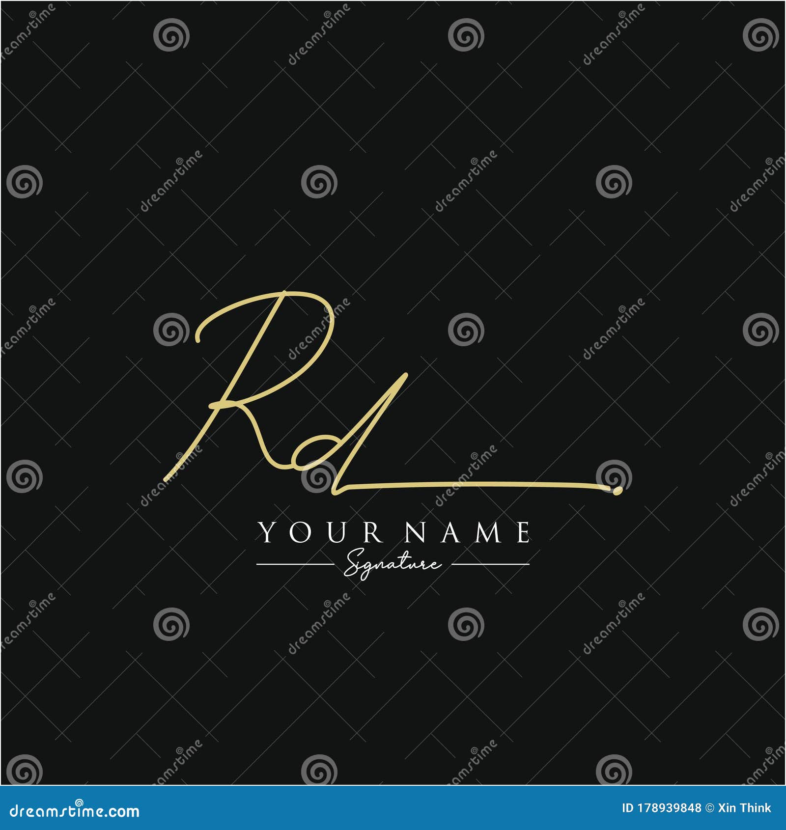 Letter RD Signature Logo Template Vector Stock Vector - Illustration of ...