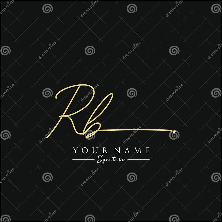 Letter RB Signature Logo Template Vector Stock Vector - Illustration of ...