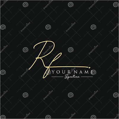 Letter RF Signature Logo Template Vector Stock Vector - Illustration of ...