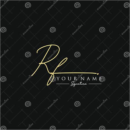 Letter RF Signature Logo Template Vector Stock Vector - Illustration of ...