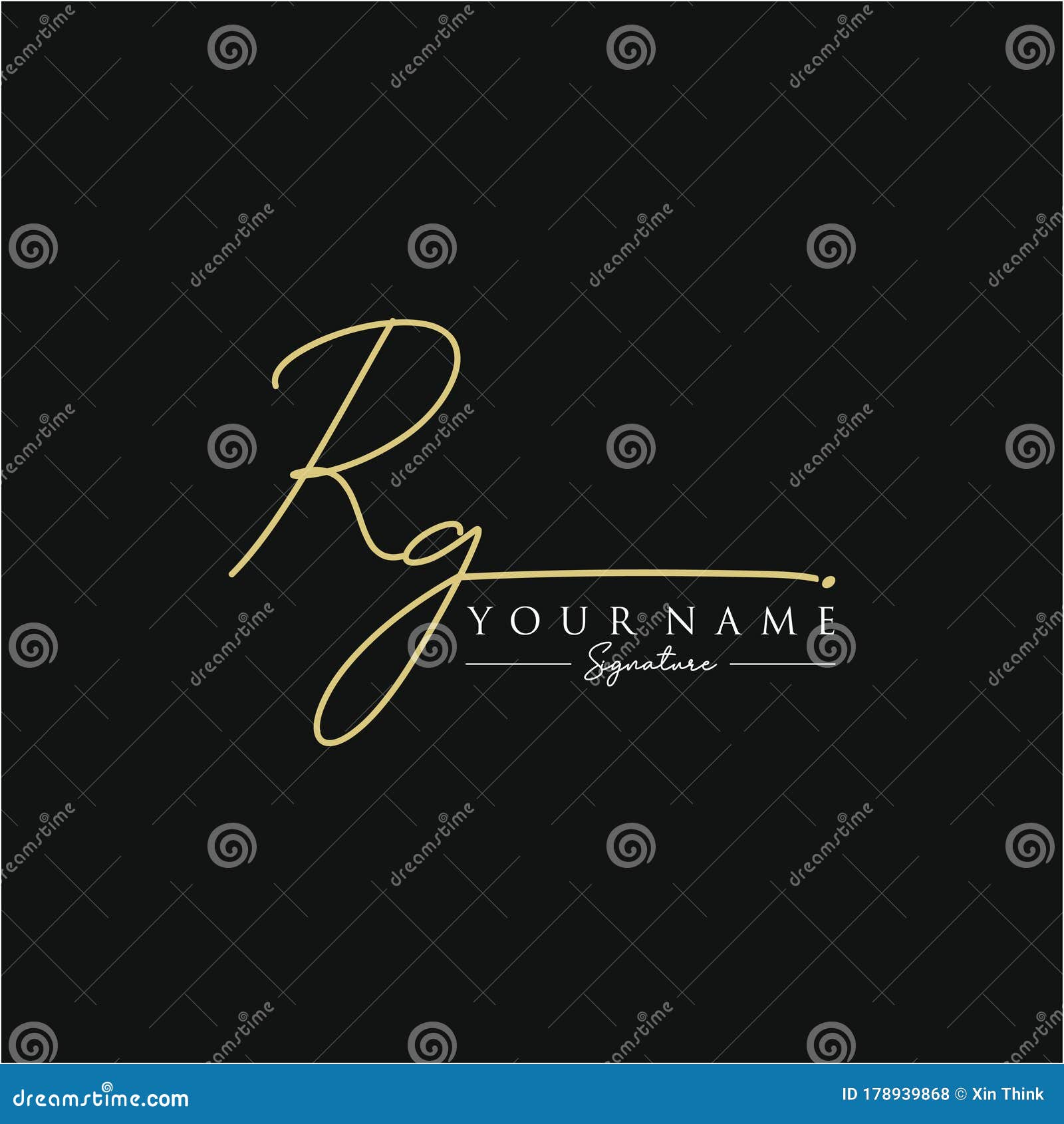 Letter RG Signature Logo Template Vector Stock Vector - Illustration of ...