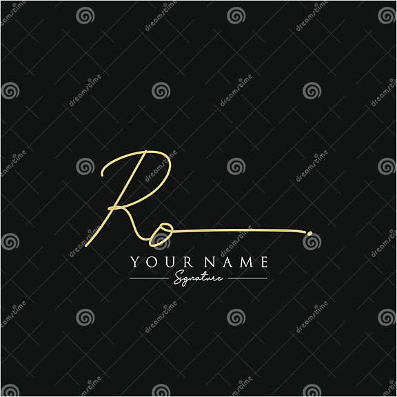 Letter RO Signature Logo Template Vector Stock Vector - Illustration of ...