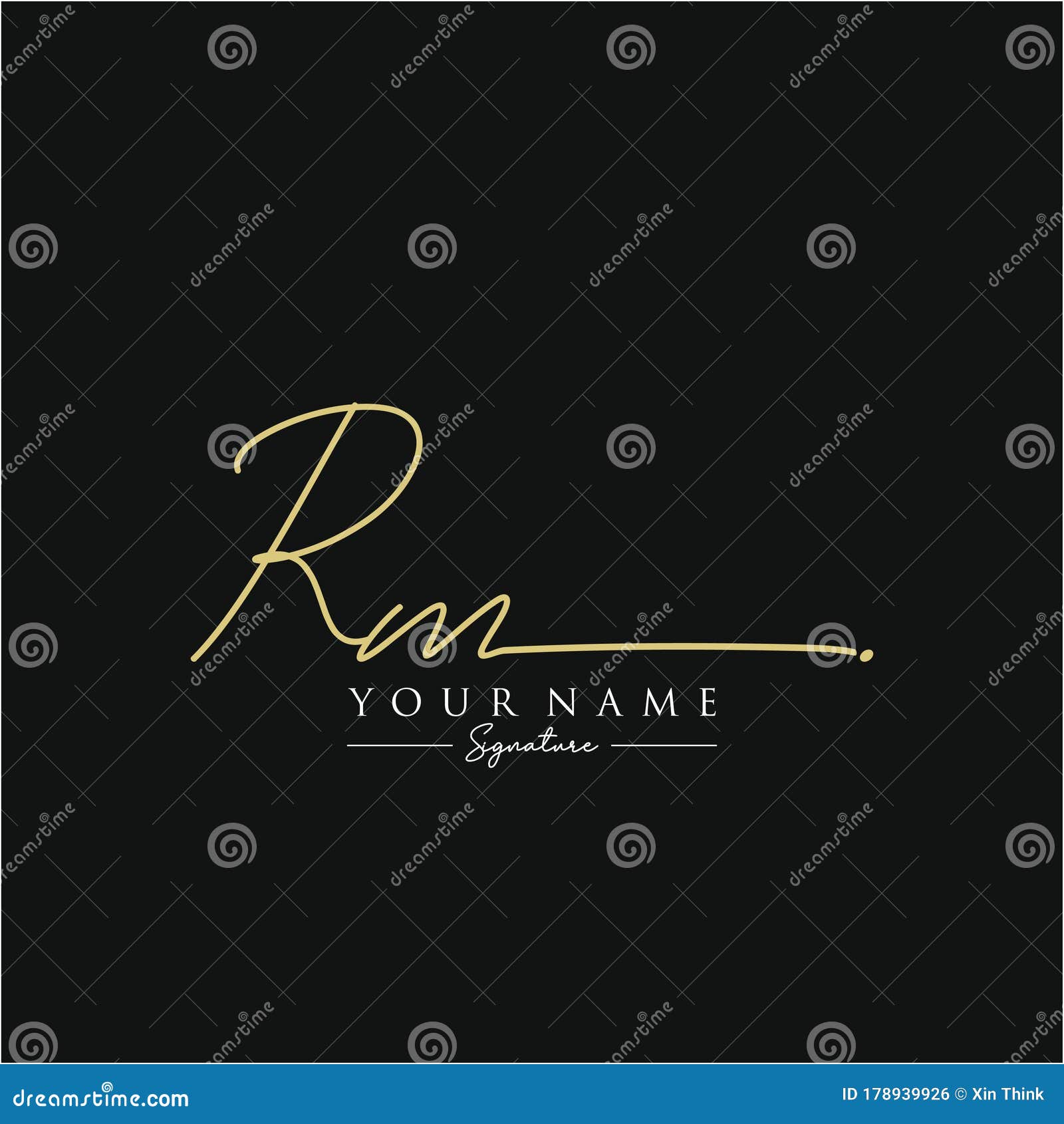 Letter RM Signature Logo Template Vector Stock Vector - Illustration of ...