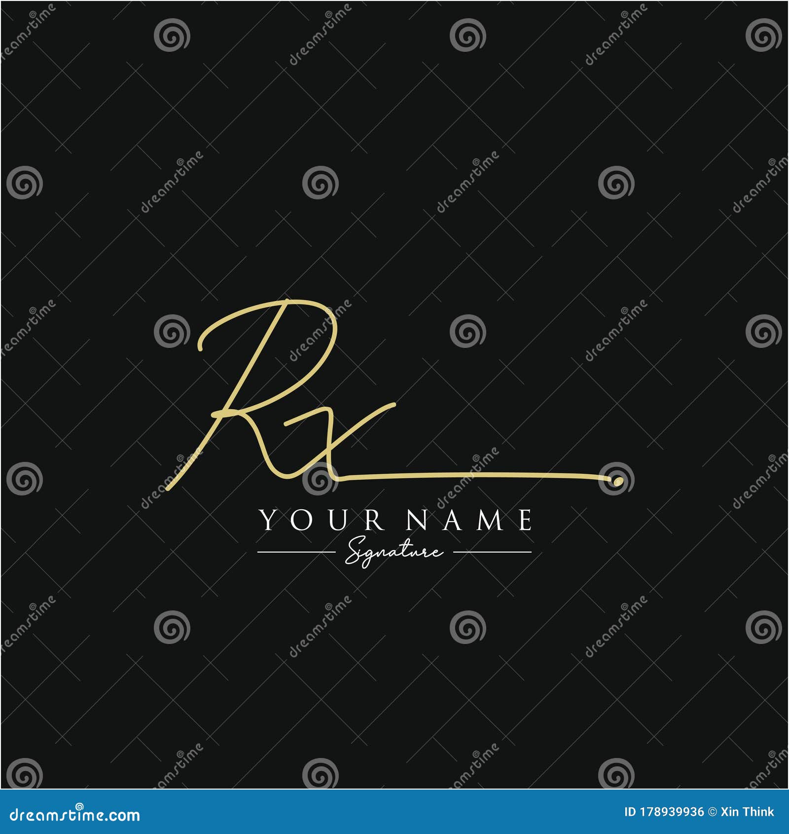 Letter RX Signature Logo Template Vector Stock Vector - Illustration of ...