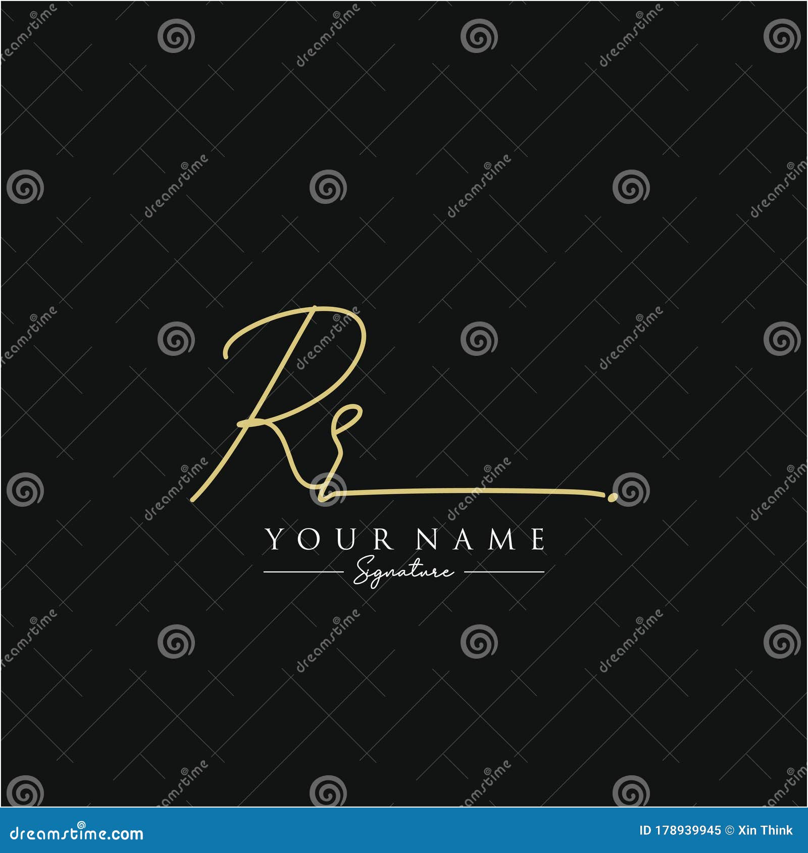 Letter RR Signature Logo Template Vector Stock Vector - Illustration of ...