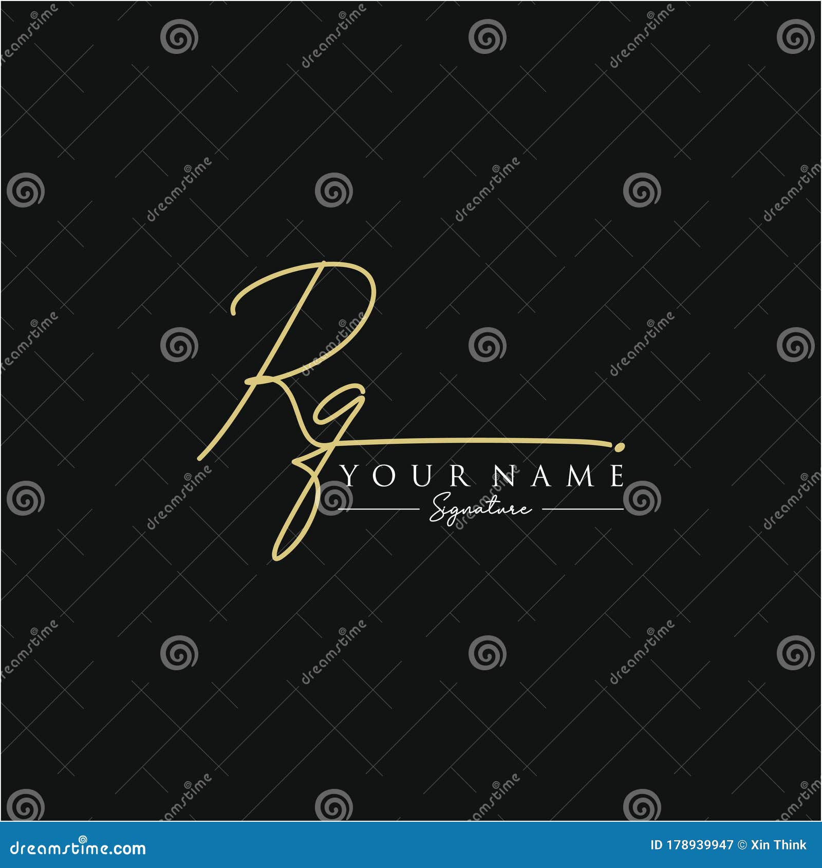 Letter RQ Signature Logo Template Vector Stock Vector - Illustration of ...