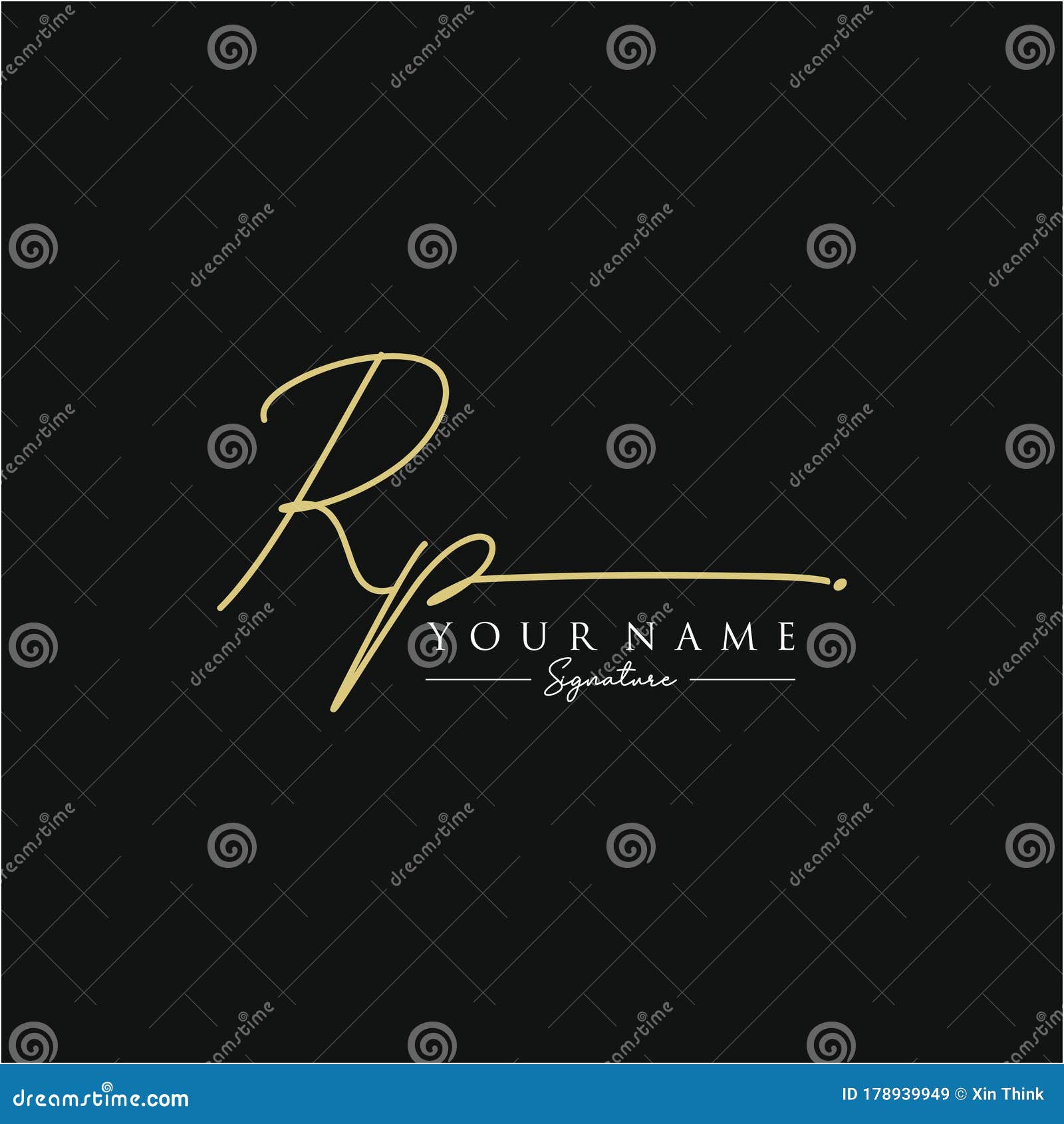 Letter RP Signature Logo Template Vector Stock Vector - Illustration of ...