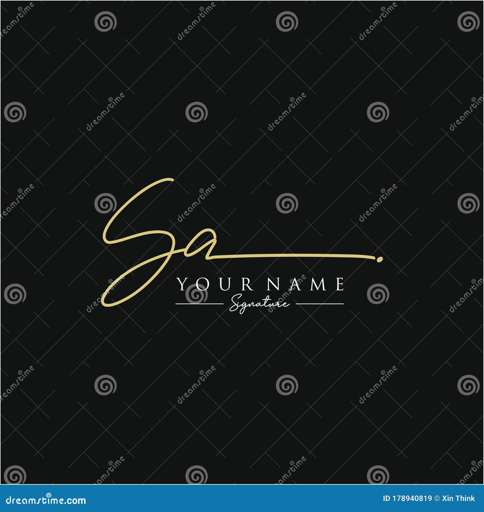 Letter SA Signature Logo Template Vector Stock Vector - Illustration of ...