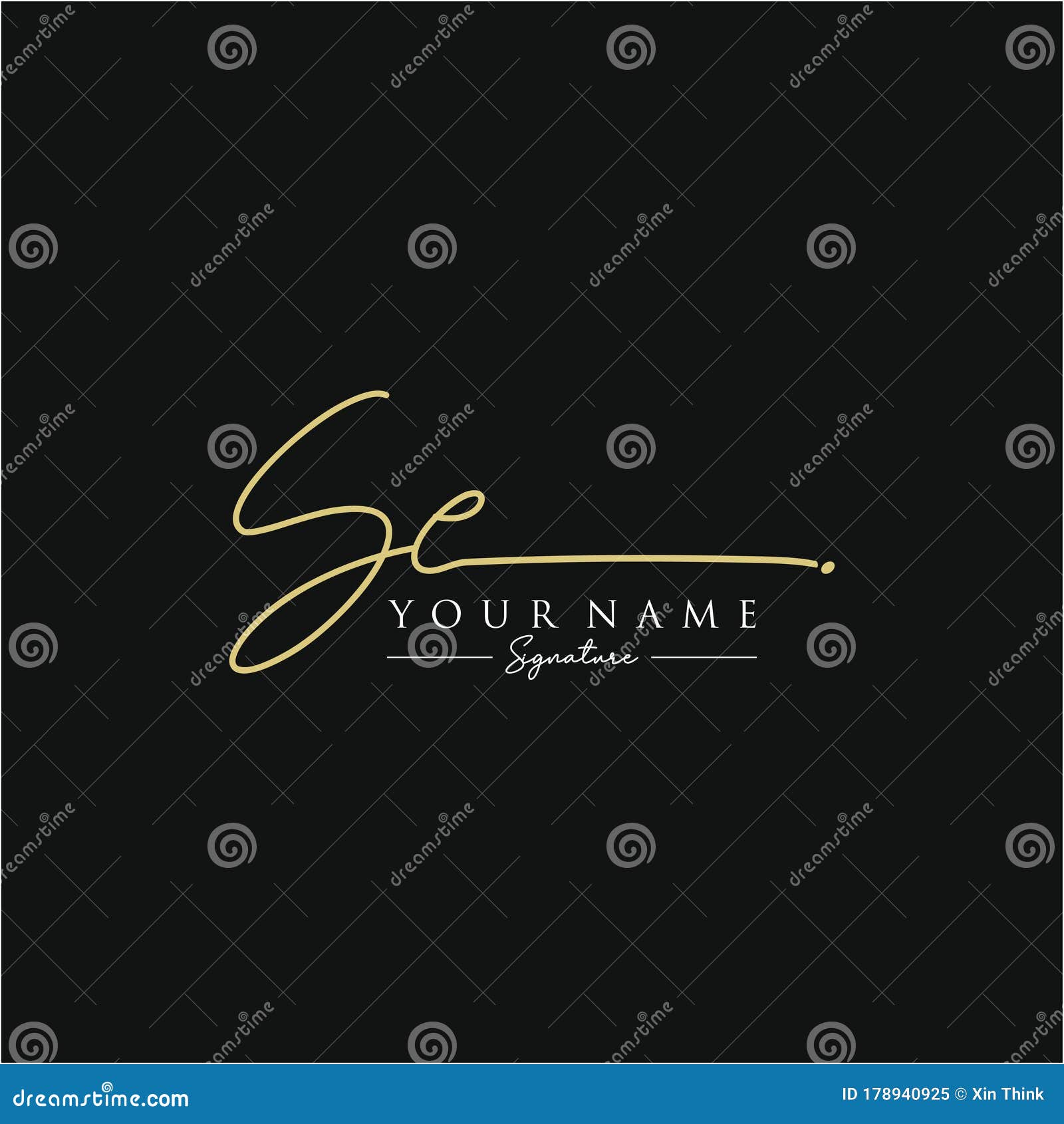 Letter SE Signature Logo Template Vector Stock Vector - Illustration of ...