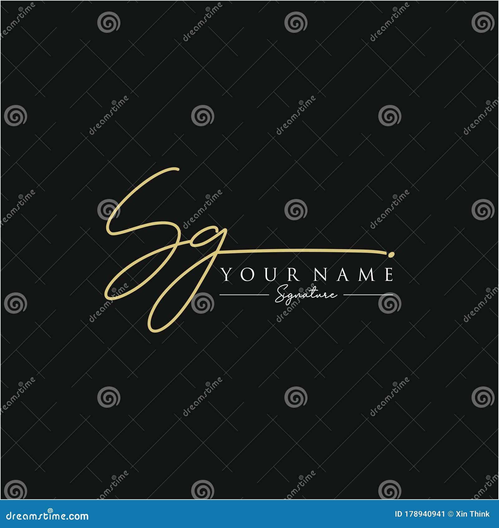 Letter SG Signature Logo Template Vector Stock Vector - Illustration of ...