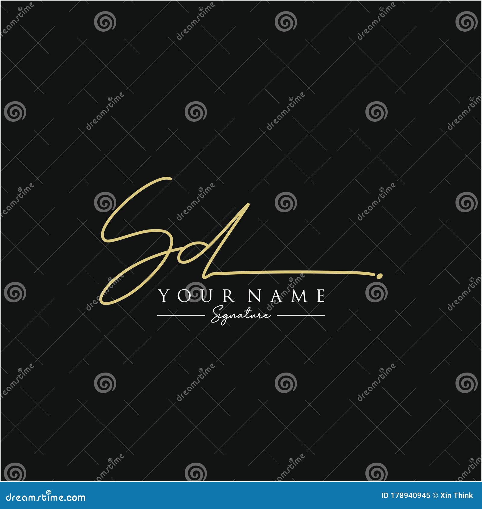 Letter SD Signature Logo Template Vector Stock Vector - Illustration of ...
