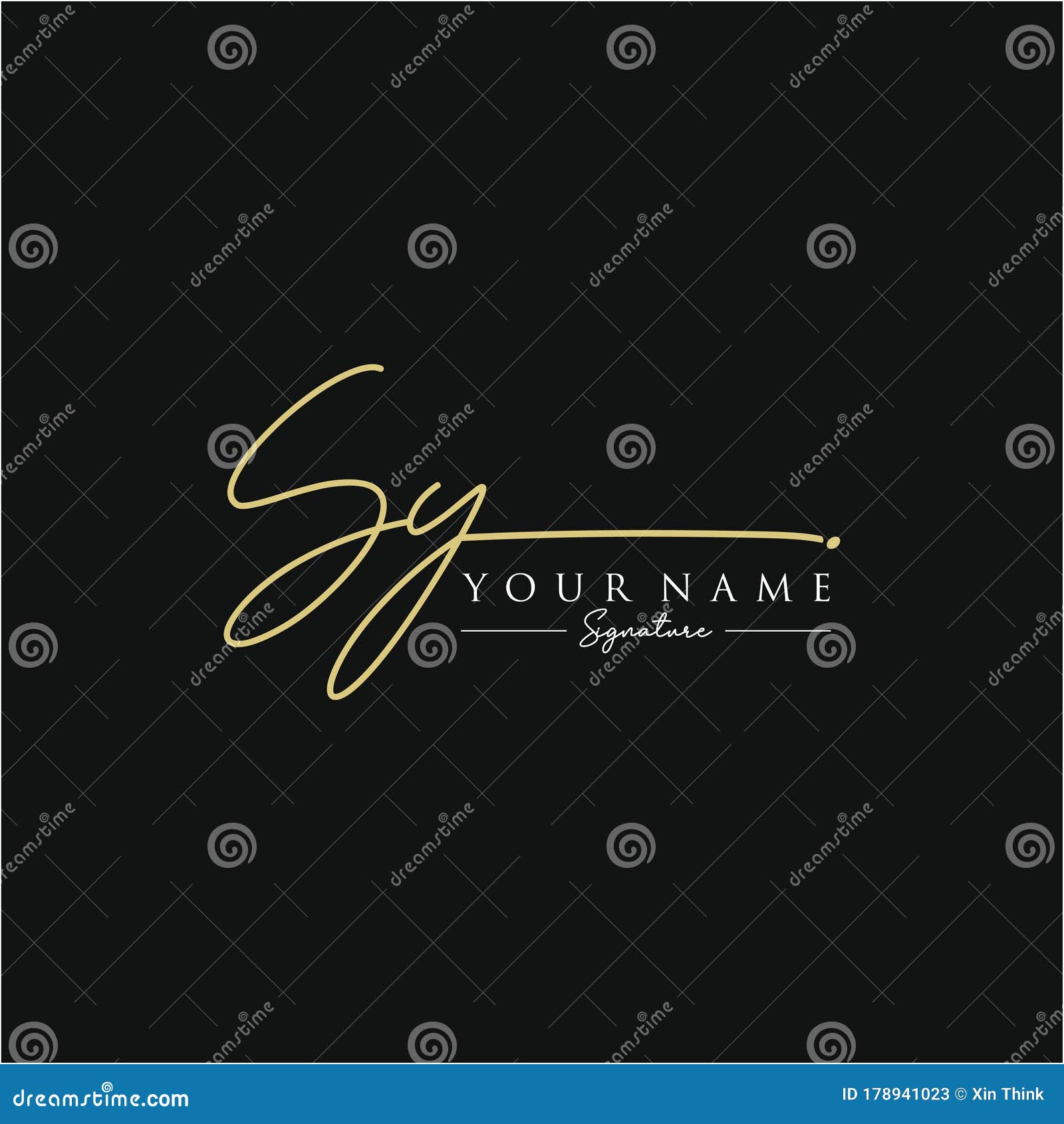 Letter SY Signature Logo Template Vector Stock Vector - Illustration of ...