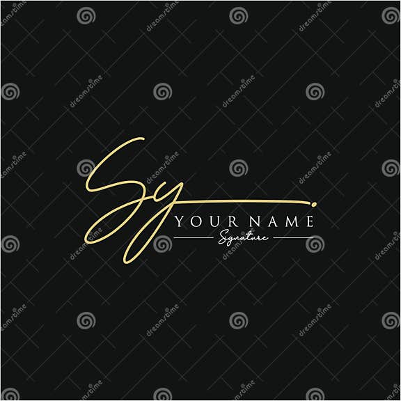 Letter SY Signature Logo Template Vector Stock Vector - Illustration of ...