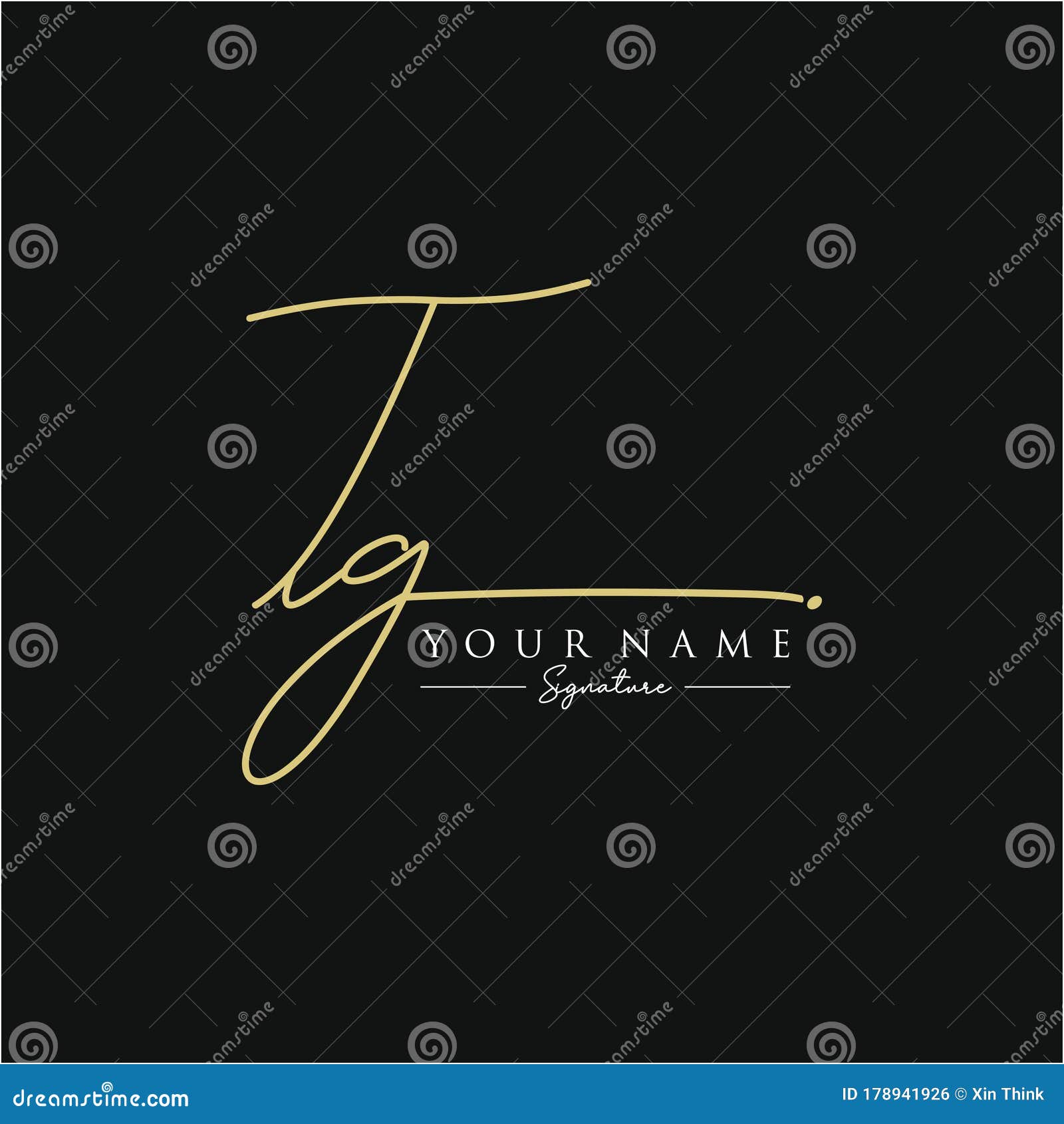 Letter TG Signature Logo Template Vector Stock Vector - Illustration of ...