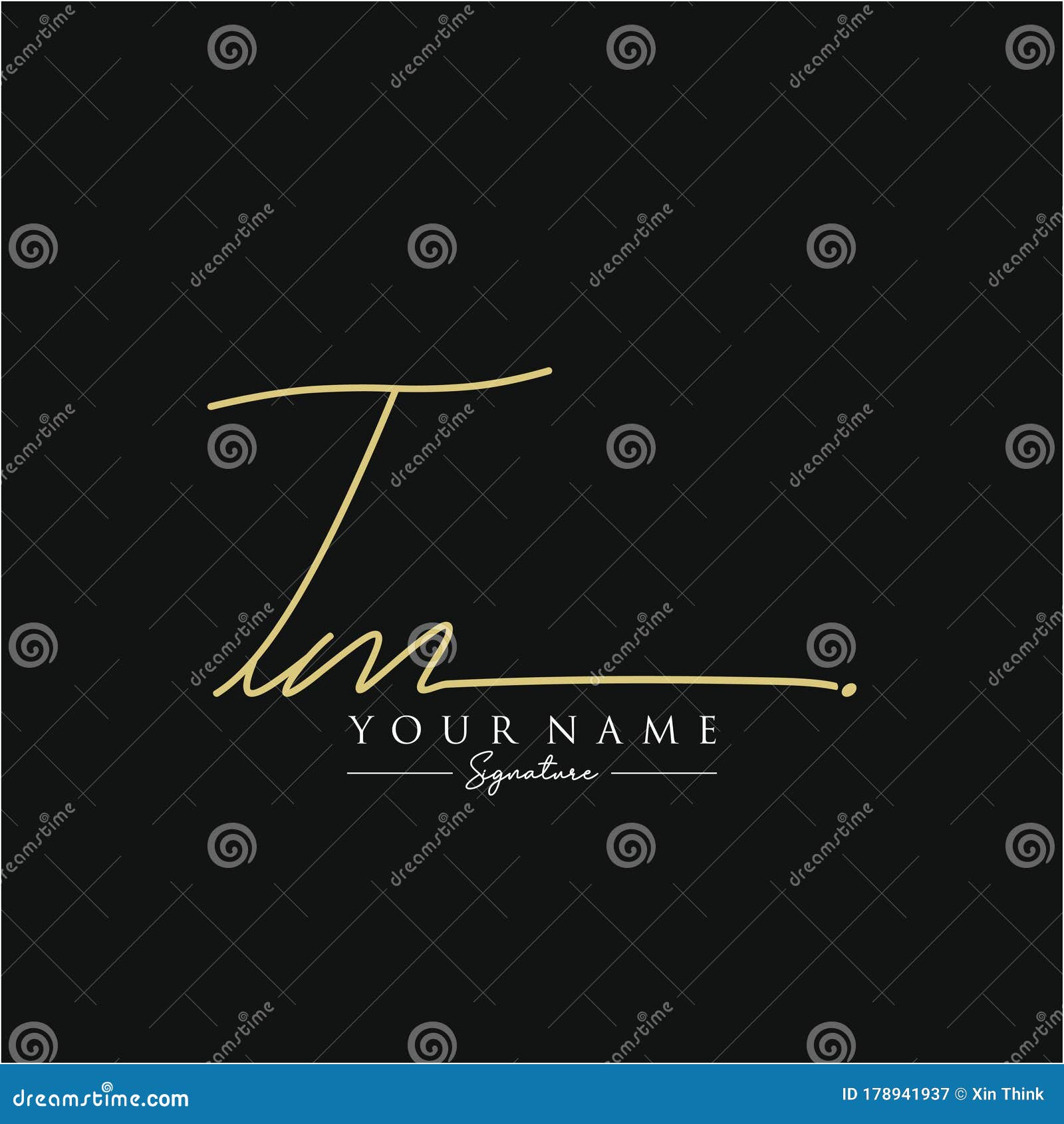 Letter TM Signature Logo Template Vector Stock Vector - Illustration of ...