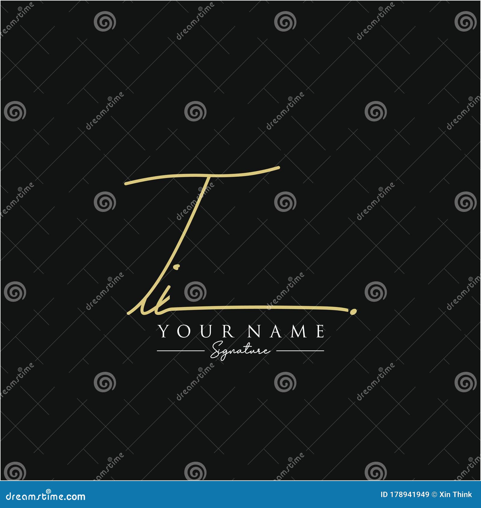 Letter TI Signature Logo Template Vector Stock Vector - Illustration of ...