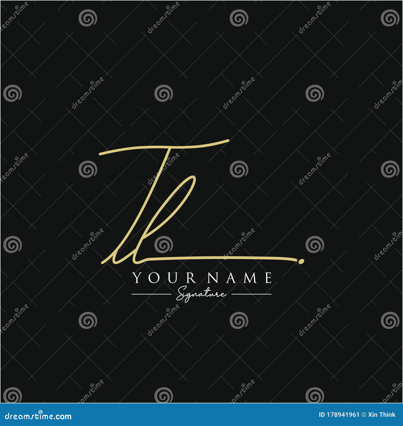 Letter TL Signature Logo Template Vector Stock Vector - Illustration of ...