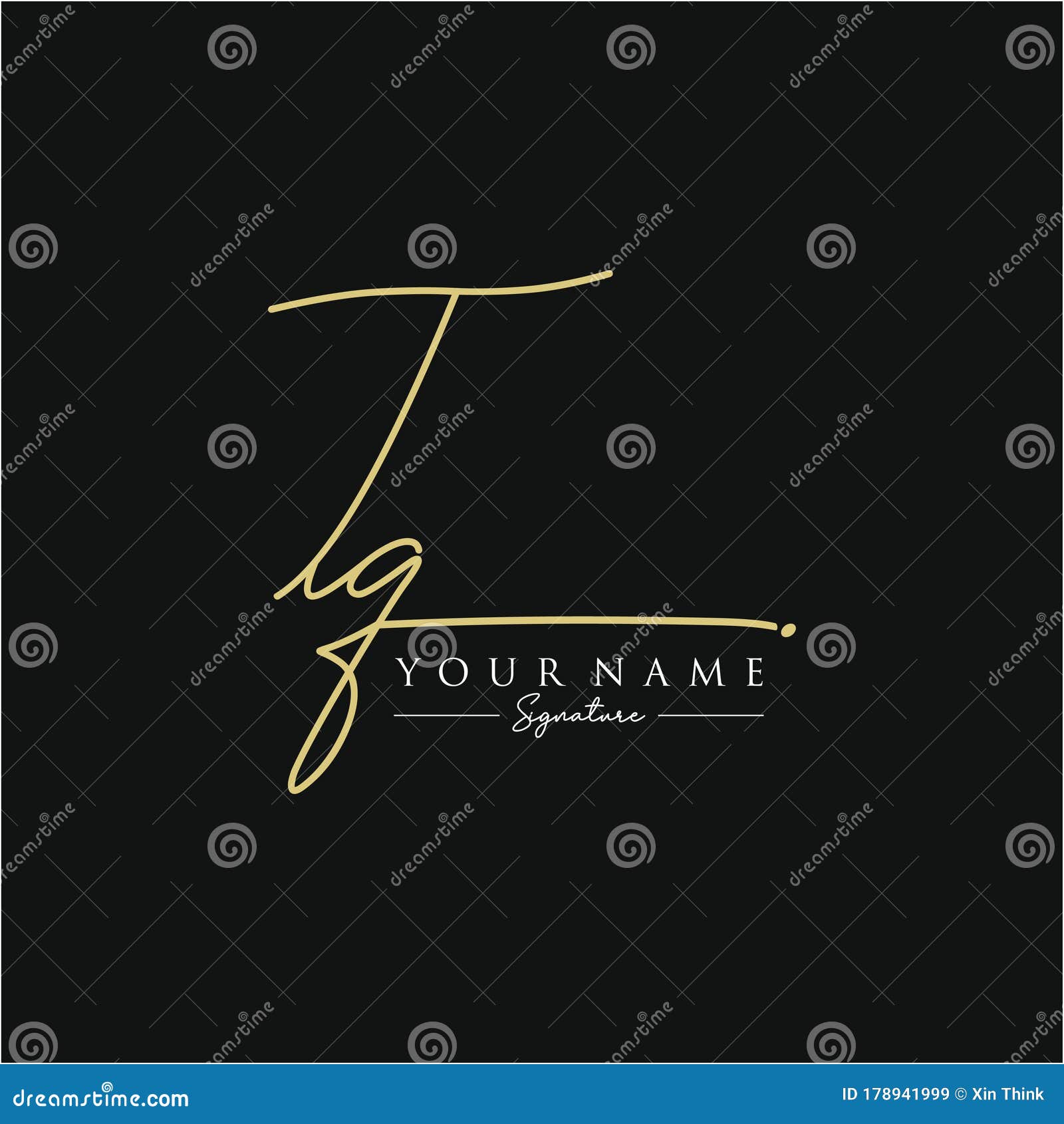Letter TQ Signature Logo Template Vector Stock Vector - Illustration of ...