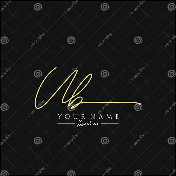 Letter UB Signature Logo Template Vector Stock Vector - Illustration of ...