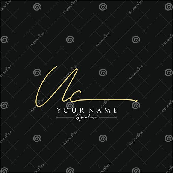 Letter UC Signature Logo Template Vector Stock Vector - Illustration of ...