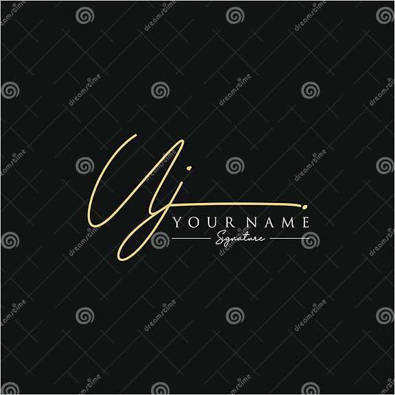 Letter UJ Signature Logo Template Vector Stock Vector - Illustration of ...