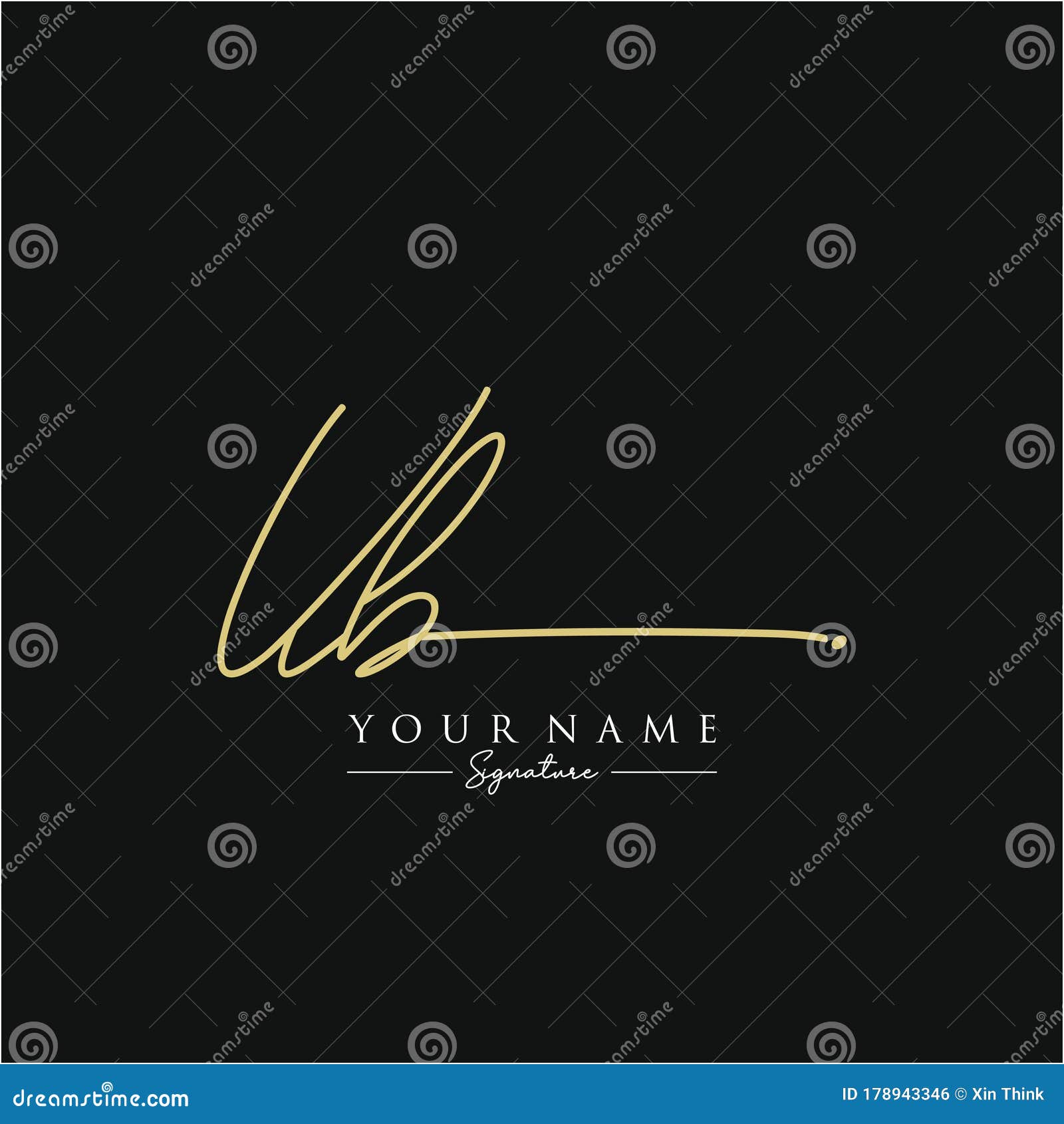 Letter VB Signature Logo Template Vector Stock Vector - Illustration of ...