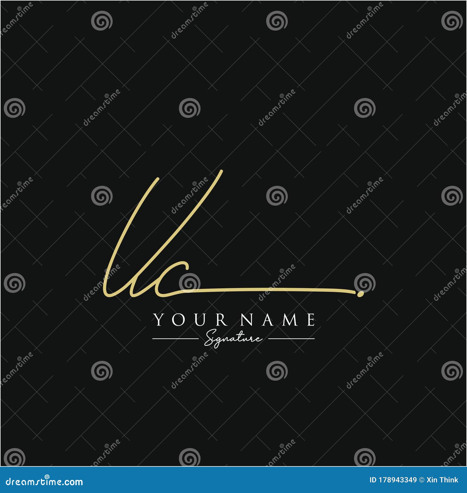Letter VC Signature Logo Template Vector Stock Vector - Illustration of ...
