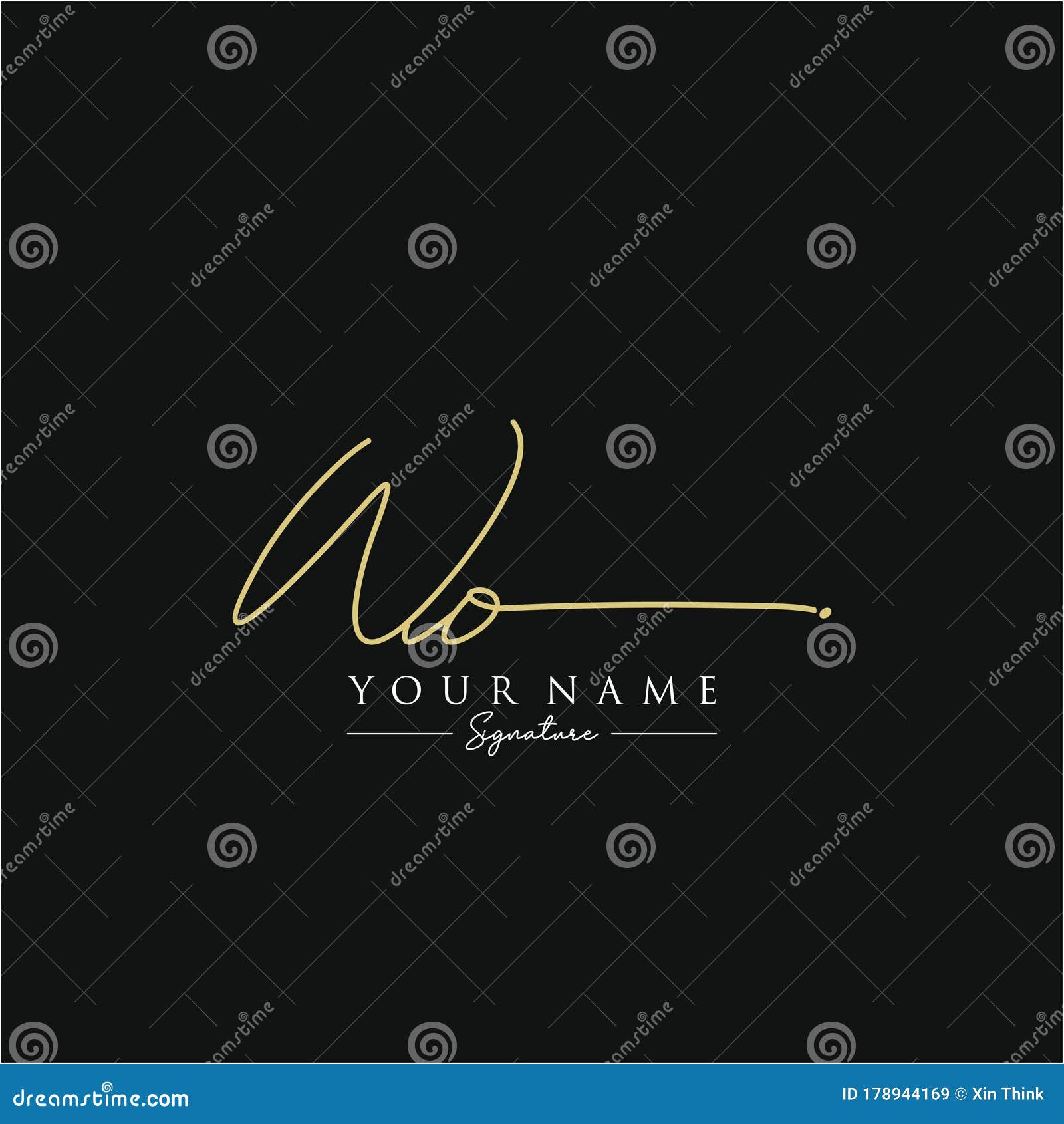 Letter WO Signature Logo Template Vector Stock Vector - Illustration of ...