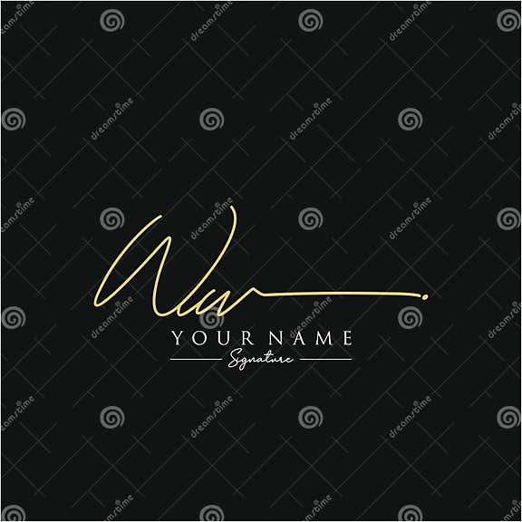 Letter WW Signature Logo Template Vector Stock Vector - Illustration of ...