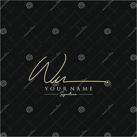 Letter WU Signature Logo Template Vector Stock Vector - Illustration of ...