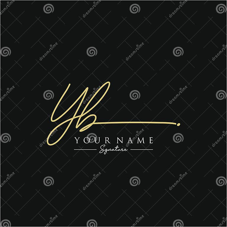 Letter YB Signature Logo Template Vector Stock Vector - Illustration of ...