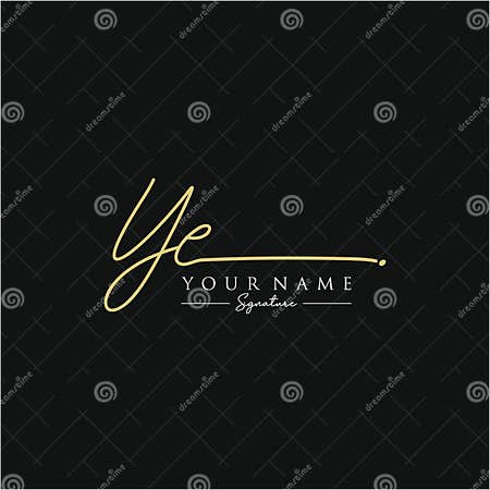 Letter YE Signature Logo Template Vector Stock Vector - Illustration of ...