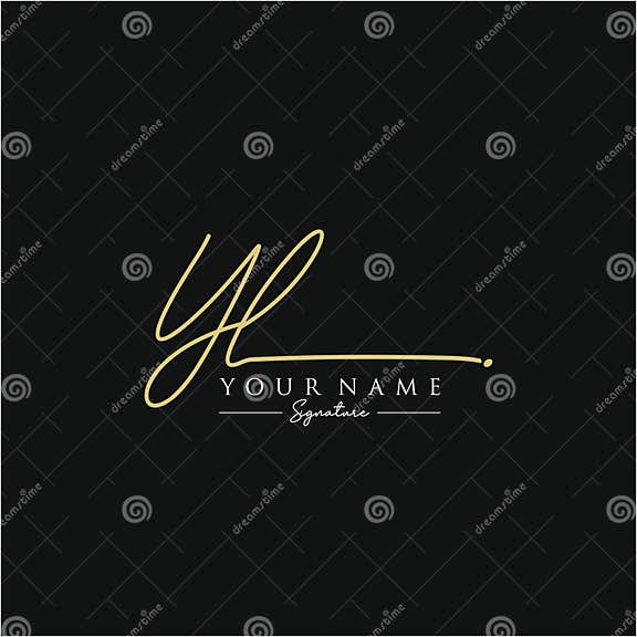 Letter YL Signature Logo Template Vector Stock Vector - Illustration of ...