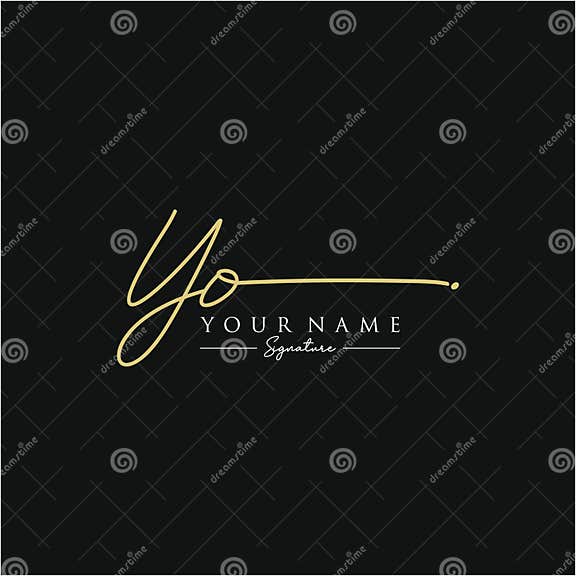 Letter YO Signature Logo Template Vector Stock Vector - Illustration of ...