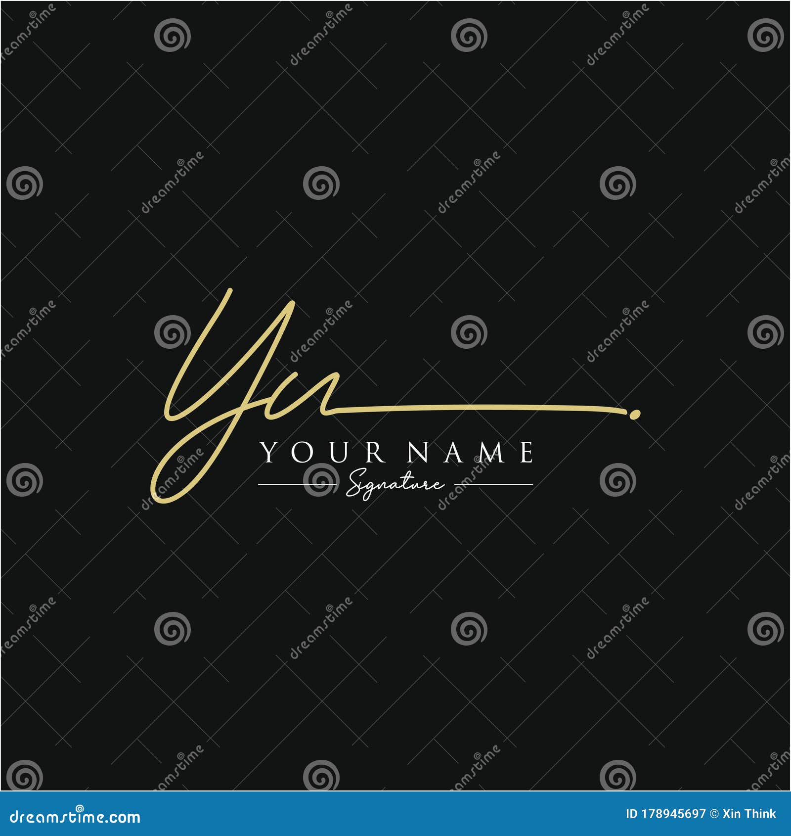 Letter YU Signature Logo Template Vector Stock Vector - Illustration of ...