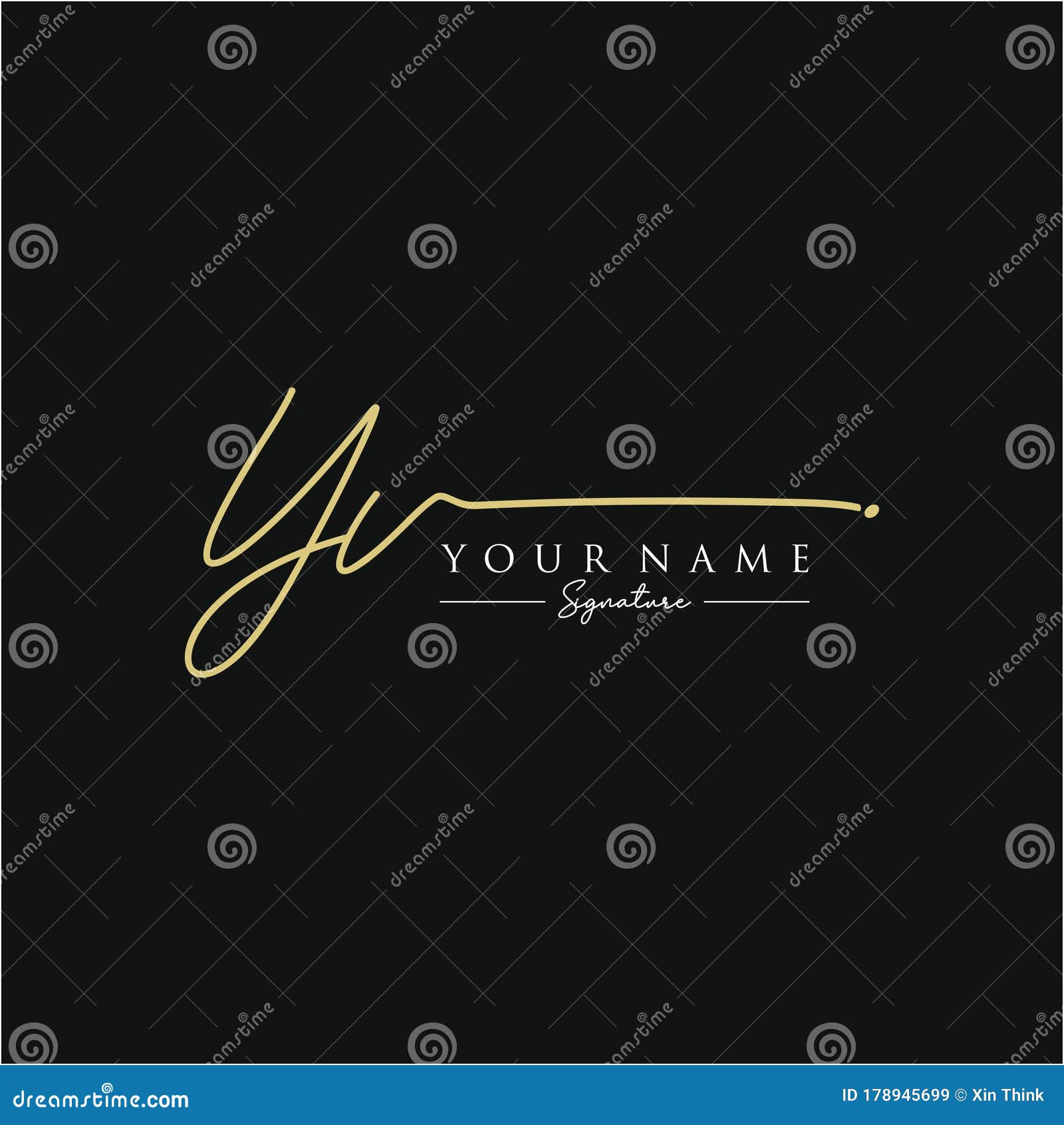 Letter YV Signature Logo Template Vector Stock Vector - Illustration of ...